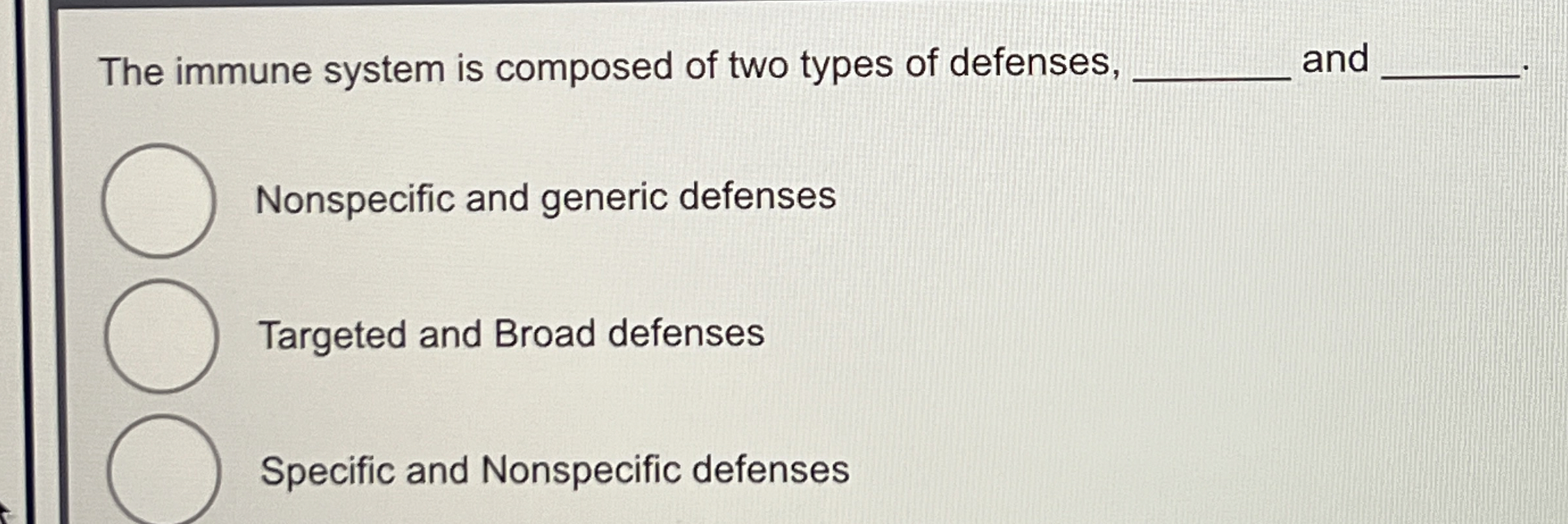 Solved The immune system is composed of two types of | Chegg.com