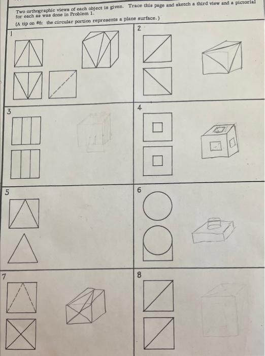 Solved Hi, I need some help with the following orthographic | Chegg.com