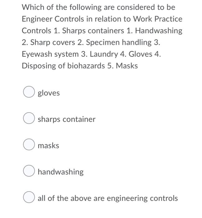 Solved Which of the following are considered to be Engineer | Chegg.com