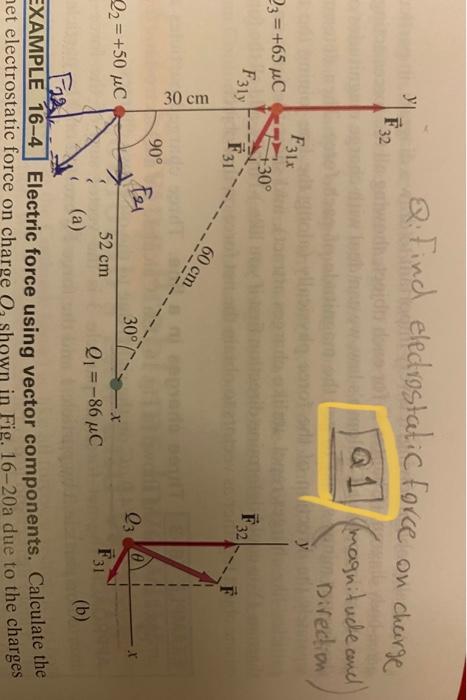 Solved F 32 Q. Find electrostatic force on charge a 1 | Chegg.com