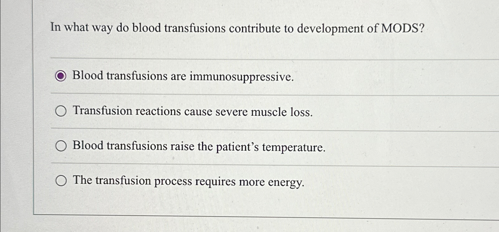 Solved In what way do blood transfusions contribute to | Chegg.com