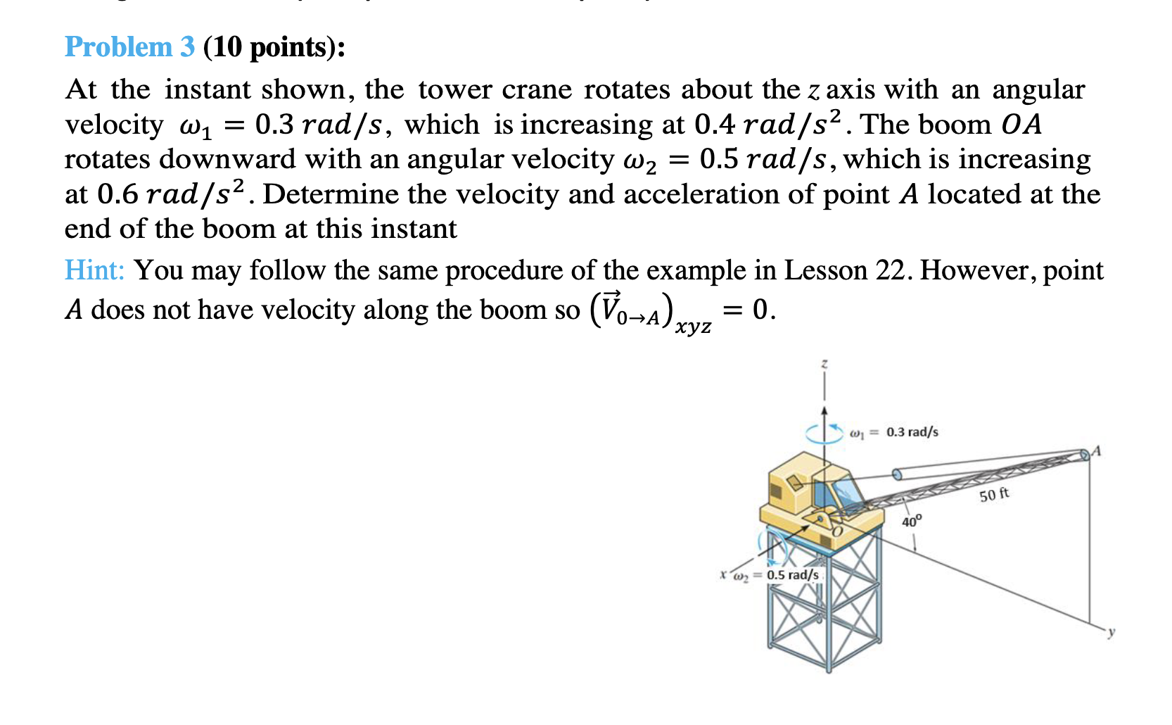 Solved Problem 3 (10 ﻿points):At the instant shown, the | Chegg.com