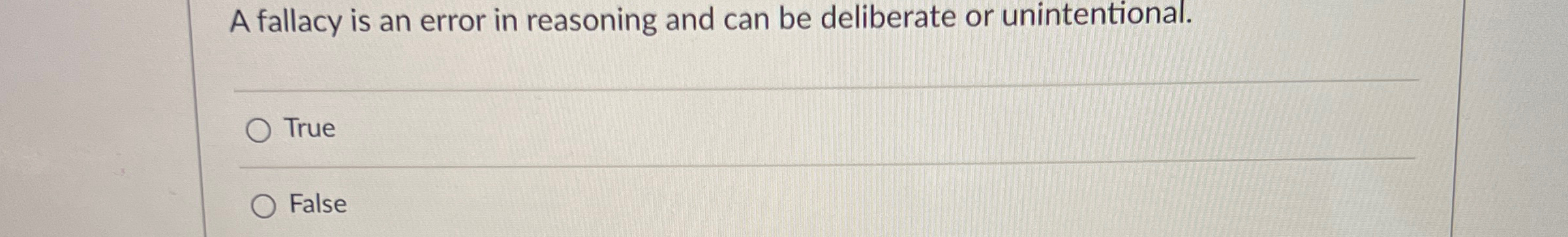 Solved A fallacy is an error in reasoning and can be | Chegg.com