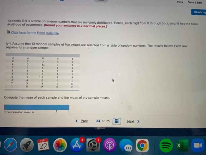 Solved Help Save & Exit Check my Appendix B.4 is a table of | Chegg.com