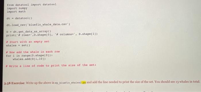 Solved From Datatool Import Datatool Import Numpy Import