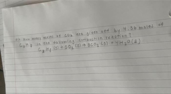 Solved 2.2. How many moles of CO₂ are given off by 4.36 | Chegg.com