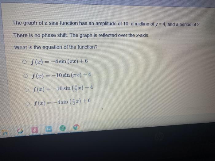 Solved What is the cosine equation of the function shown? 2 | Chegg.com