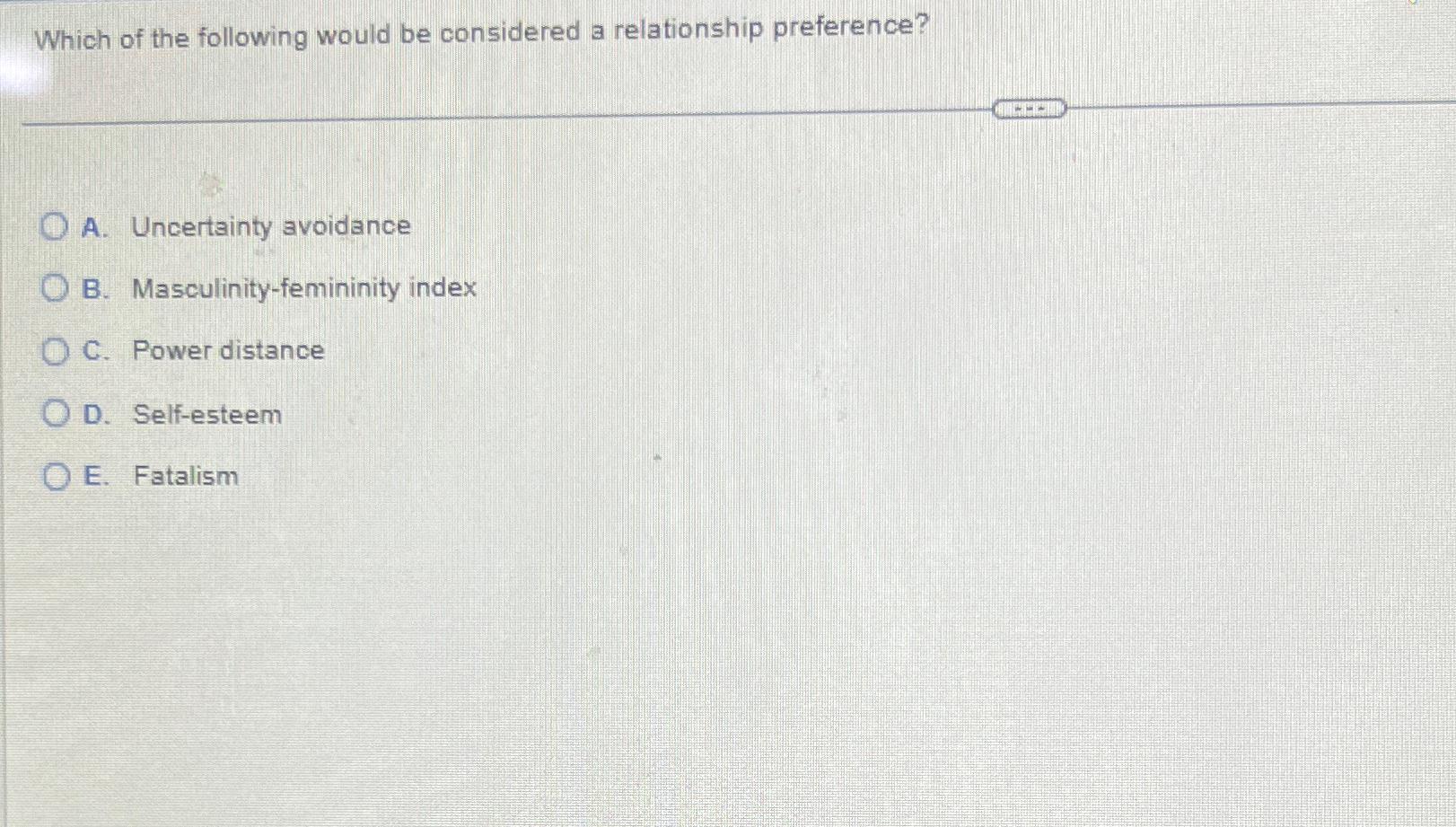 Solved Which of the following would be considered a | Chegg.com
