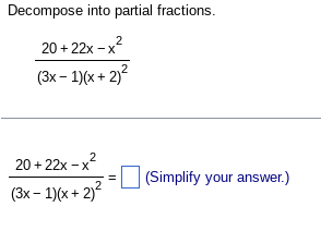 Decompose into partial | Chegg.com