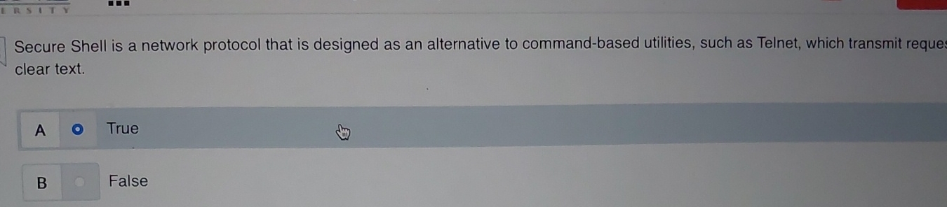Solved Secure Shell is a network protocol that is designed | Chegg.com