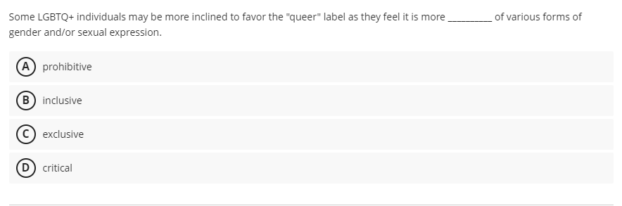 What is the correct answer? Would it be inclusive? | Chegg.com