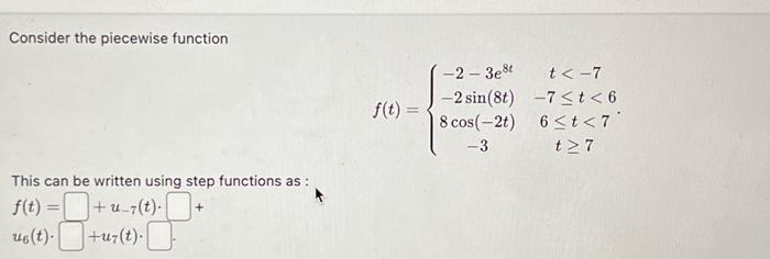 Solved Consider the piecewise function | Chegg.com