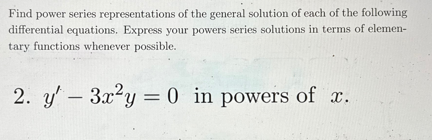 Find power series representations of the general | Chegg.com
