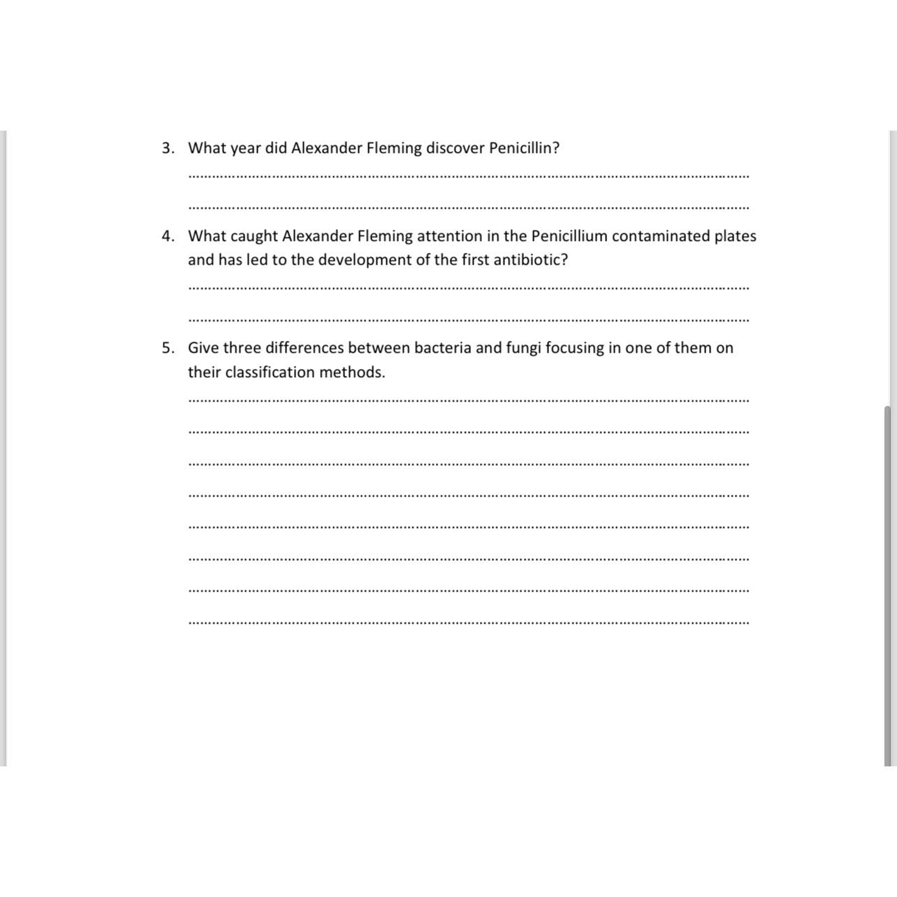 Solved What year did Alexander Fleming discover | Chegg.com