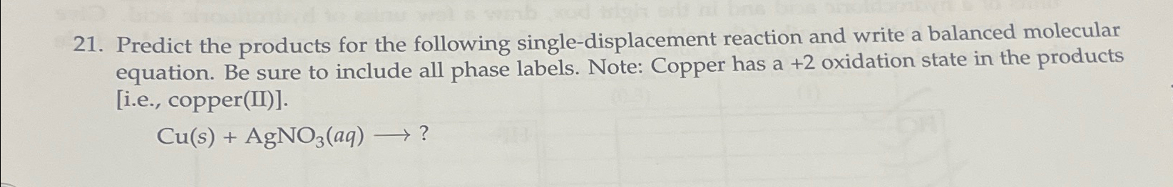 Solved Predict the products for the following | Chegg.com