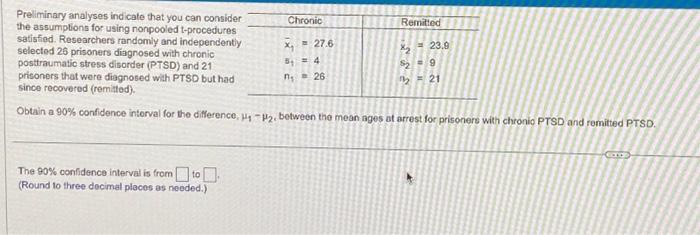 Solved Preliminary analyses indicate that you can consider | Chegg.com