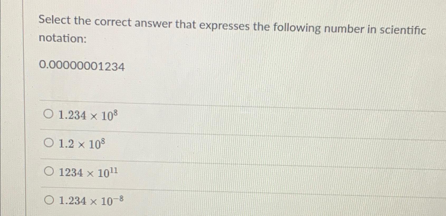 Solved Select the correct answer that expresses the | Chegg.com