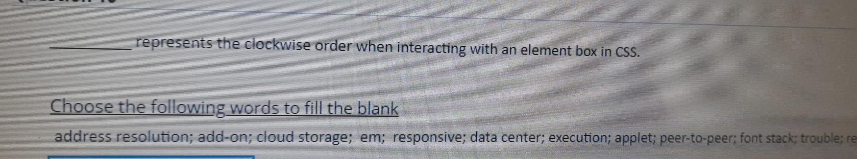 Solved represents the clockwise order when interacting with | Chegg.com