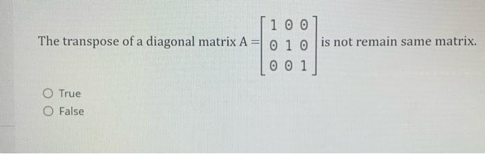 Solved Let A be a square matrix. If A has a row of zeros or | Chegg.com