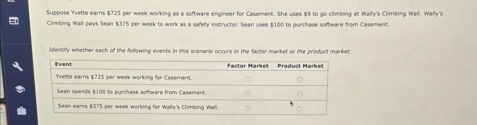 Solved Suppose Yvette earns $725 ﻿per week working as a | Chegg.com