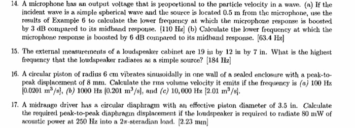 14. A microphone has an output voltage that is | Chegg.com