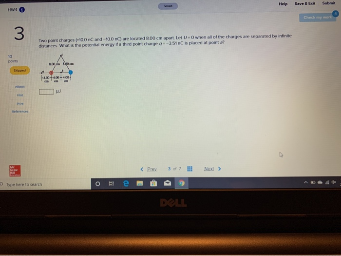 Solved Help Save & Exit Saved Submit Check my work Two point | Chegg.com
