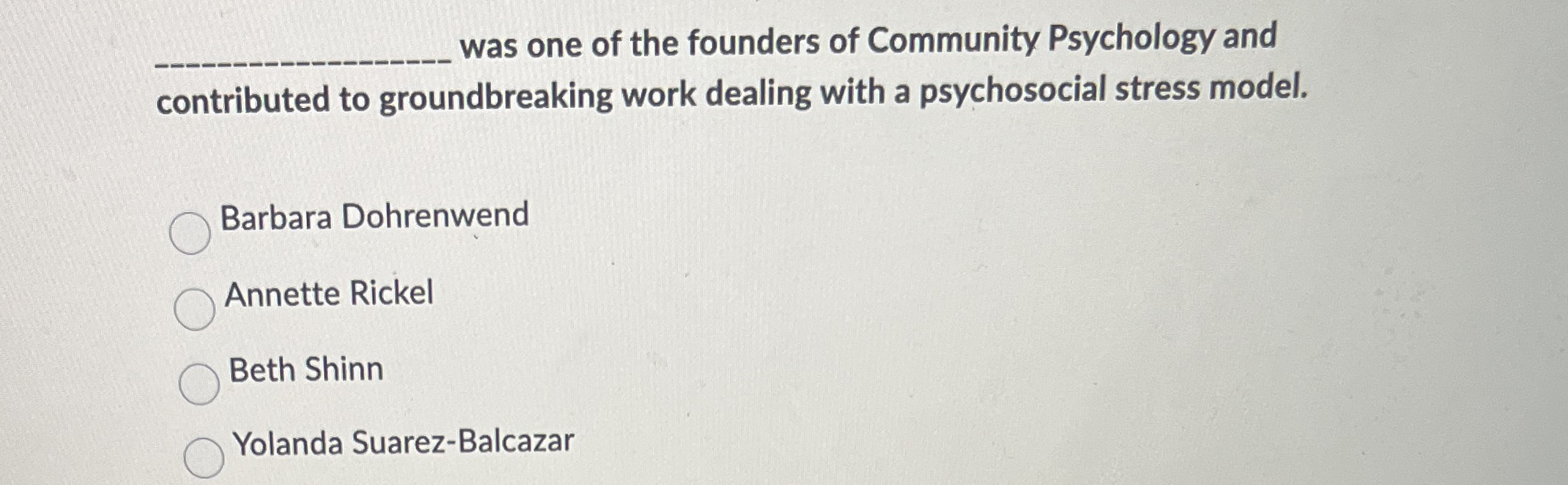 Solved was one of the founders of Community Psychology and | Chegg.com