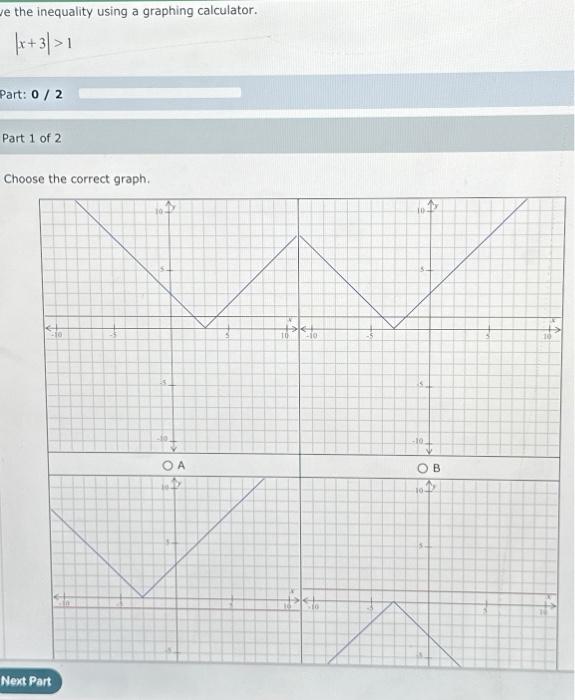 Solved e the inequality using a graphing calculator. ∣x+3∣>1 | Chegg.com
