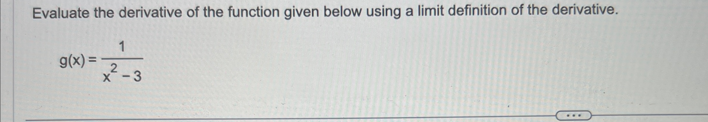 Solved Evaluate the derivative of the function given below | Chegg.com