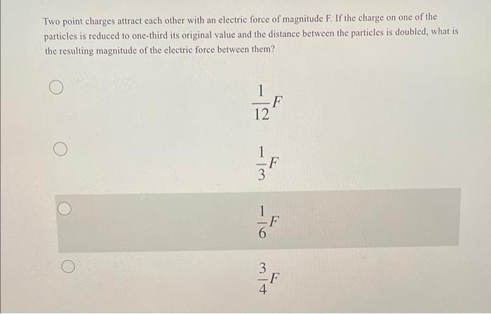 Solved Two point charges attract each other with an electric | Chegg.com
