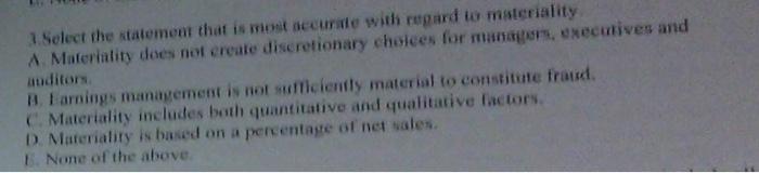 Solved 7. Select the atatemed that is miost accurate with | Chegg.com