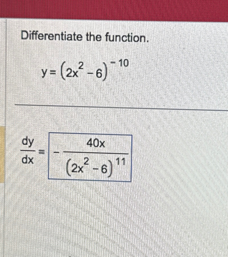 Solved Differentiate the | Chegg.com