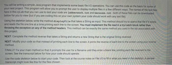 Solved I need help with a code written in java following the | Chegg.com