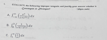 Solved Comvergent of Oivergent?(10pis | Chegg.com