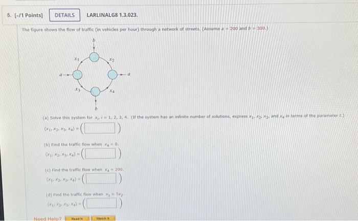 Solved e figure shows the flow of traffic (in vehicles per | Chegg.com