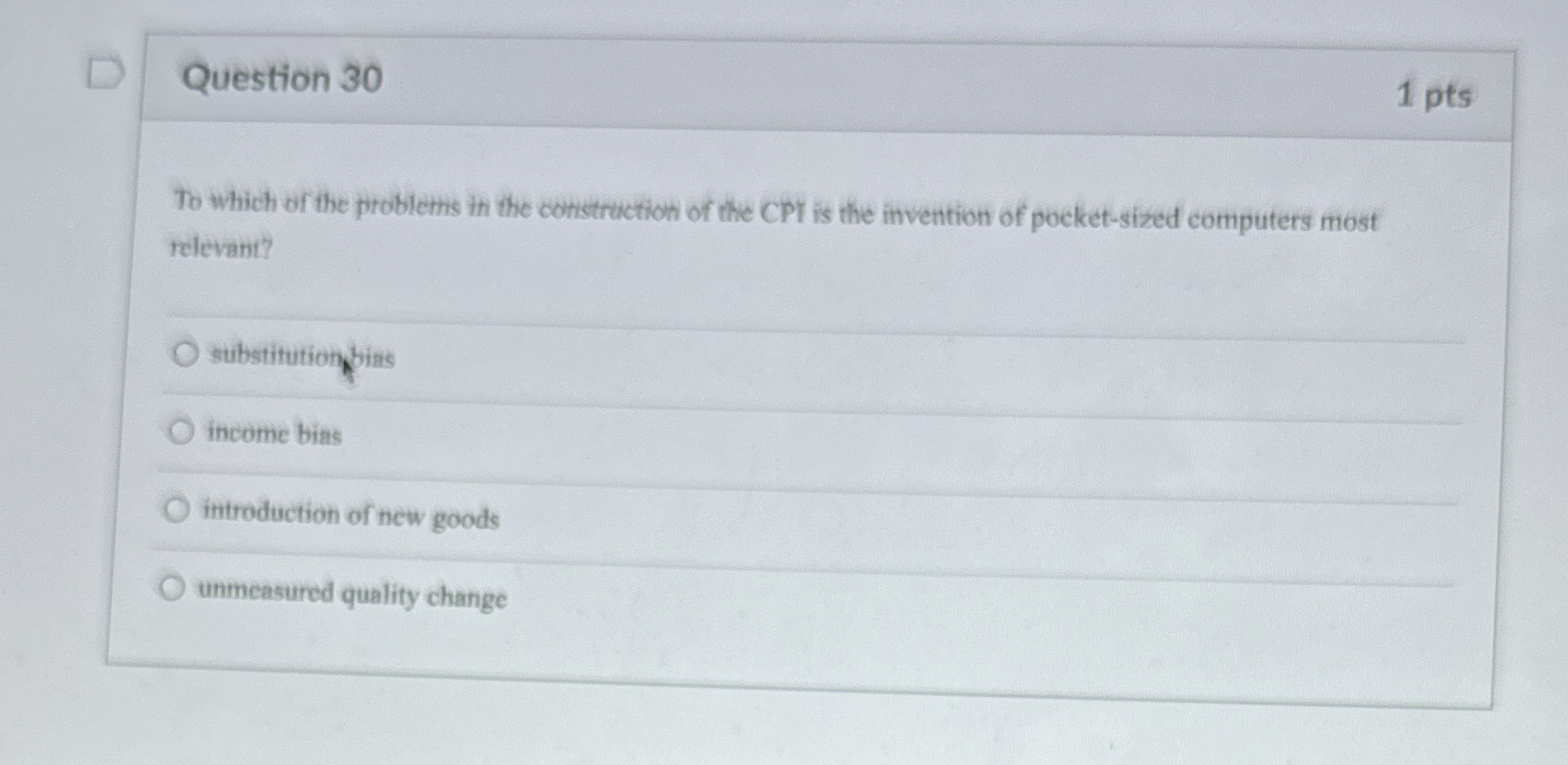 Solved Question 301 ﻿ptsTo which of the probletns in the | Chegg.com