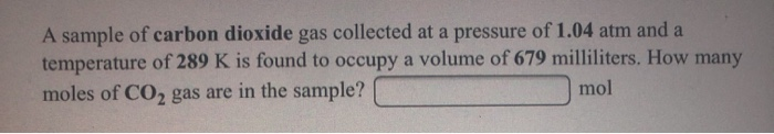 Solved A sample of methane gas collected at a pressure of | Chegg.com
