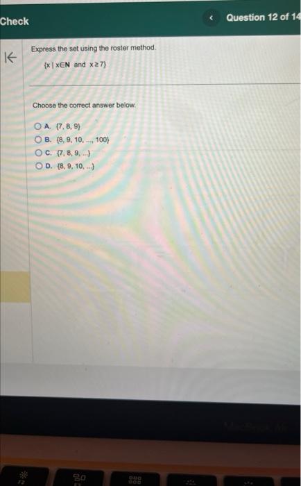 Solved Express the set using the roster method. {x∣x∈N and | Chegg.com