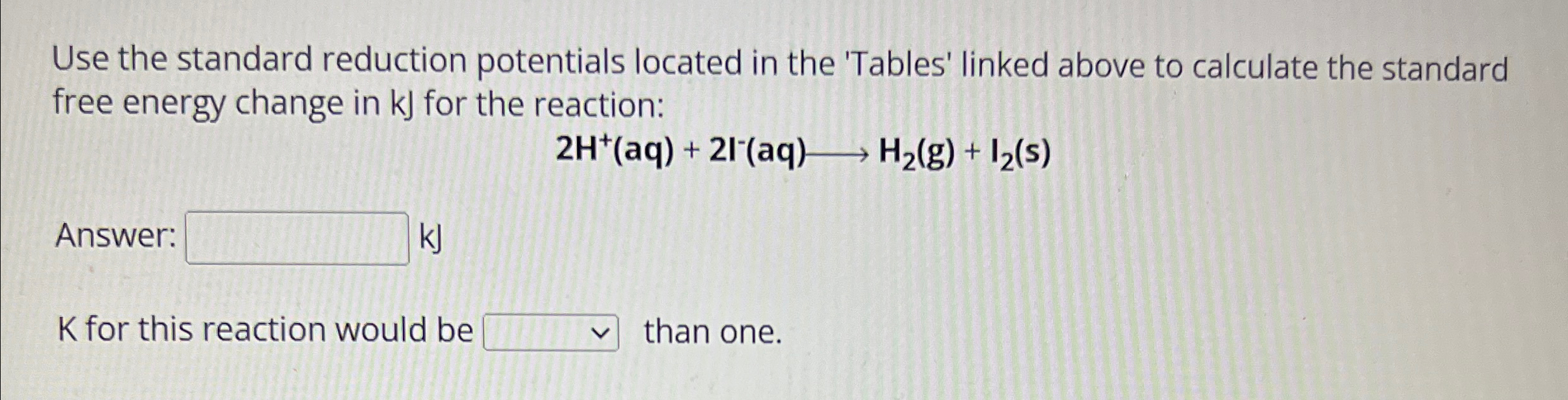 Solved Use the standard reduction potentials located in the | Chegg.com