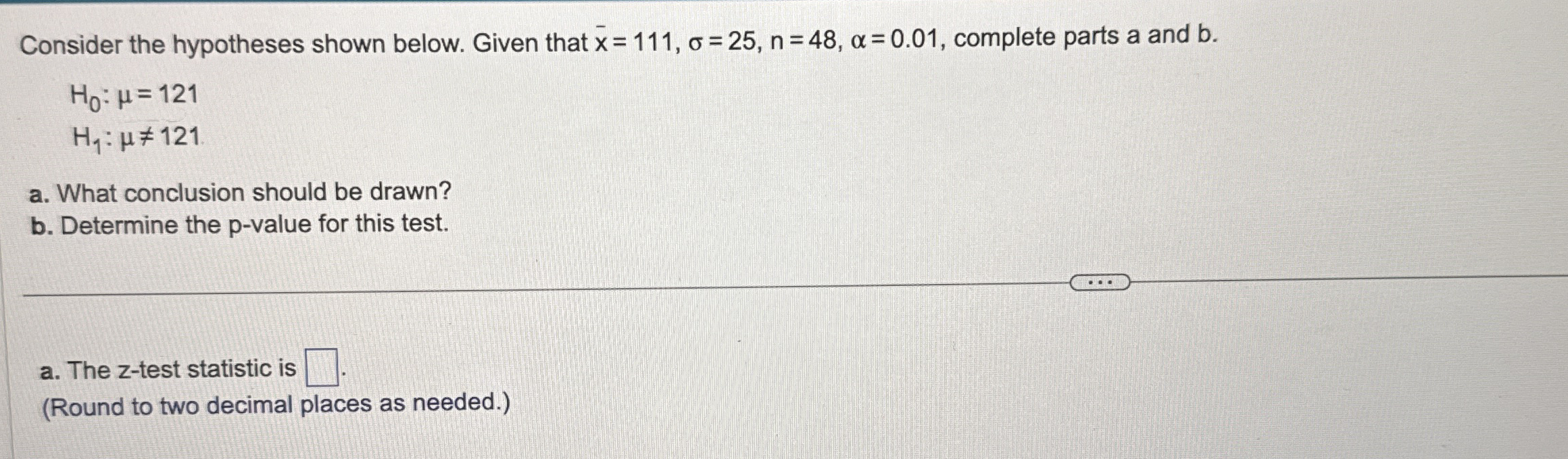 Solved Consider the hypotheses shown below. Given that | Chegg.com