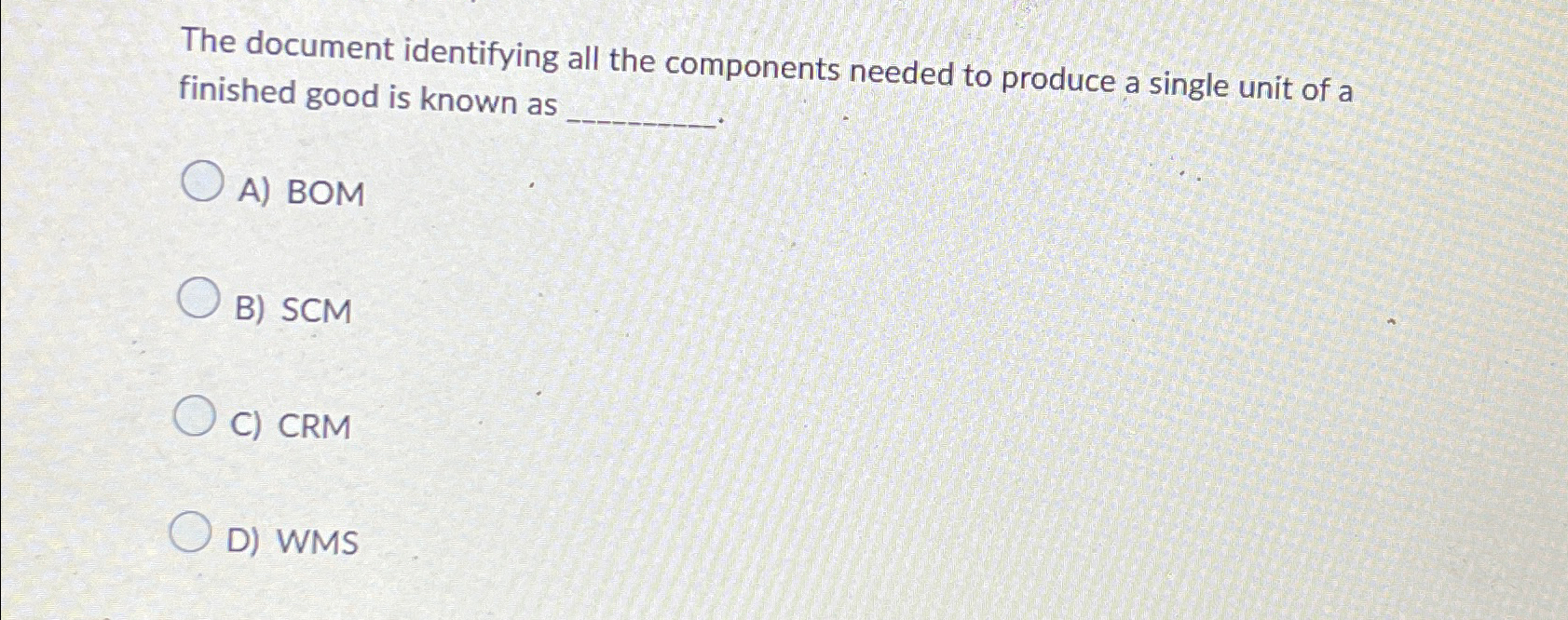 Solved The document identifying all the components needed to | Chegg.com