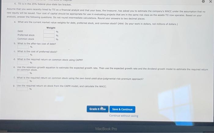 17. Problem 11-17 (WACC Estimation) WACC Estimation | Chegg.com