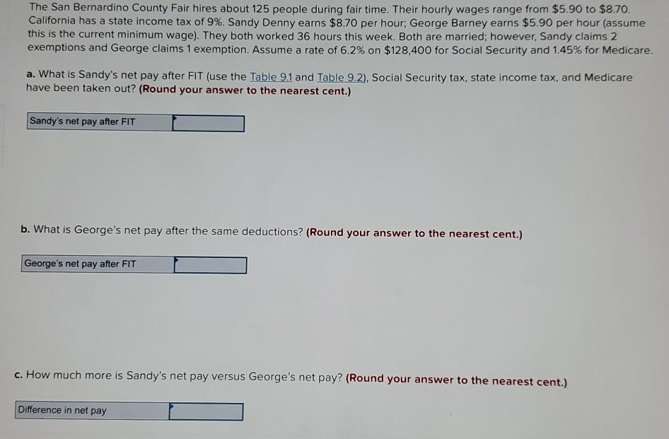 Solved The San Bernardino County Fair hires about 125 people | Chegg.com