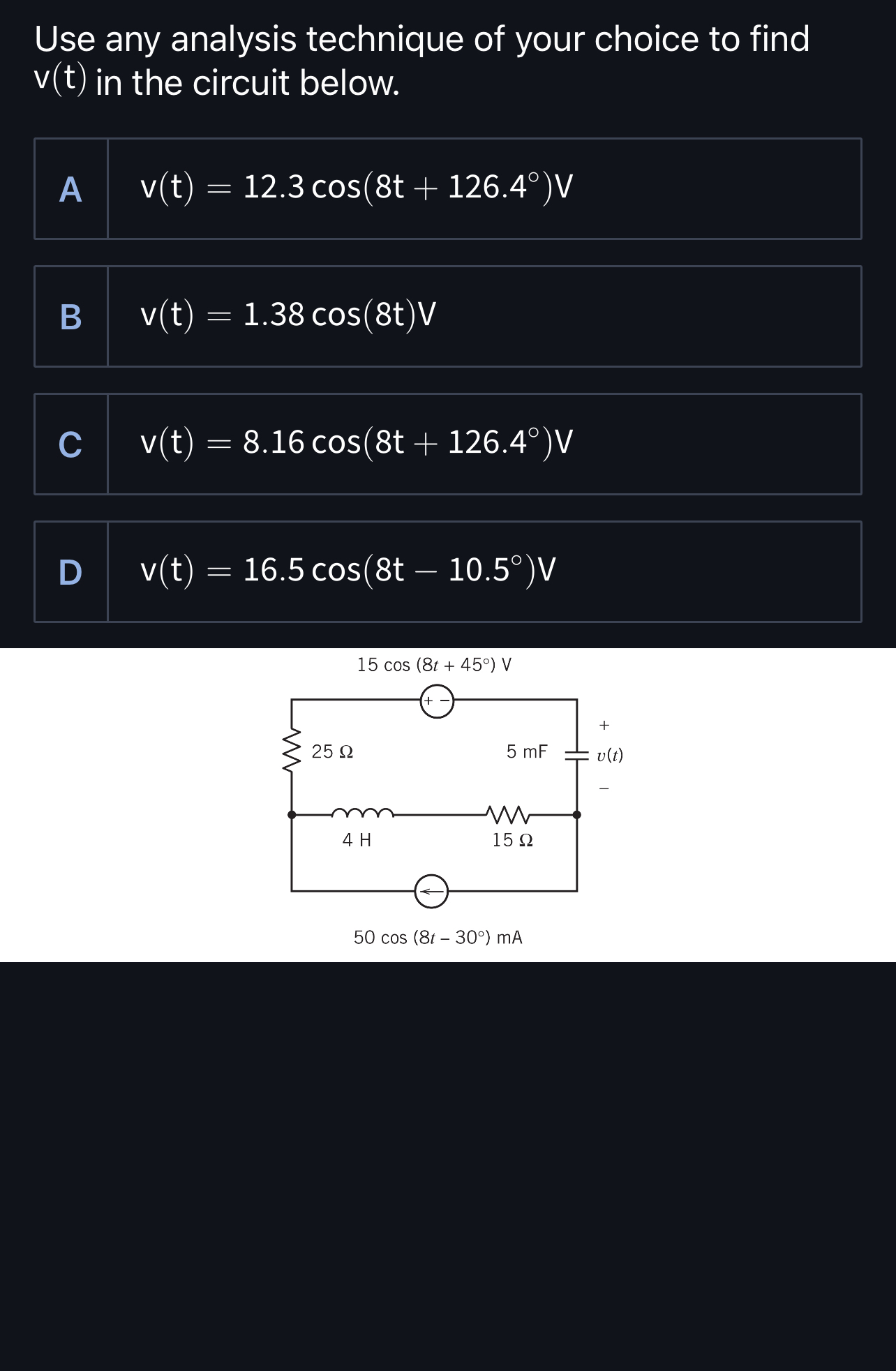Solved Use any analysis technique of your choice to find | Chegg.com