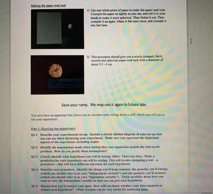 Building the paper ramp: 1) Start by making the | Chegg.com