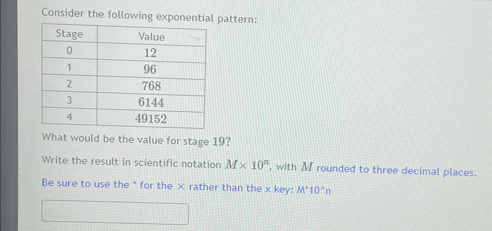 Consider the following exponential | Chegg.com