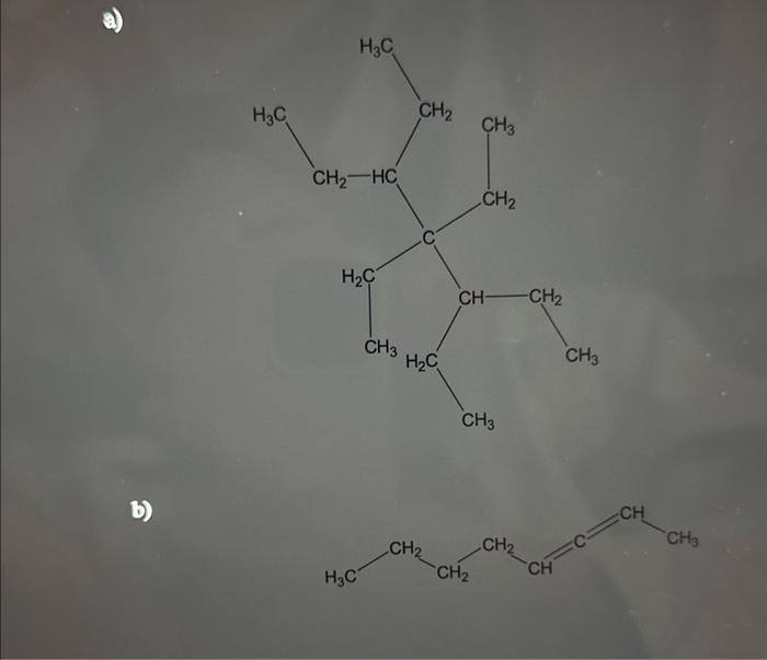 Solved generate the IUPAC name for these compounds, show | Chegg.com