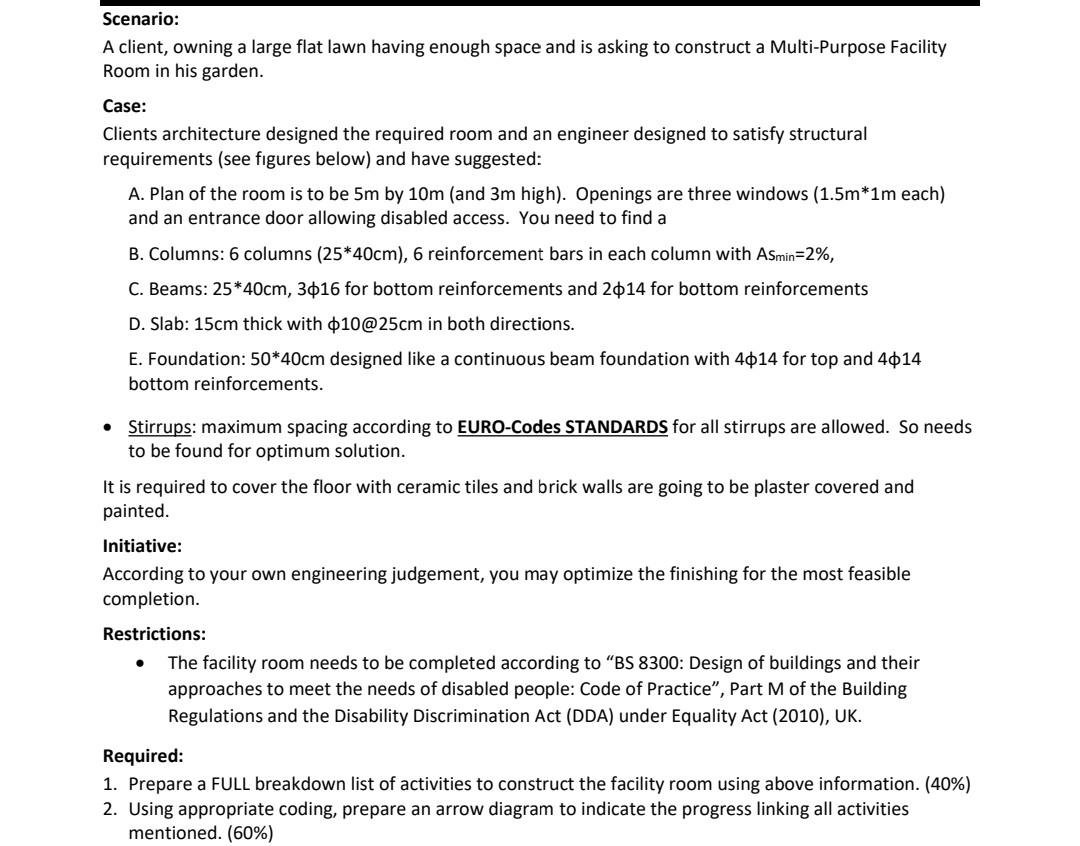 Solved Scenario: A client, owning a large flat lawn having | Chegg.com