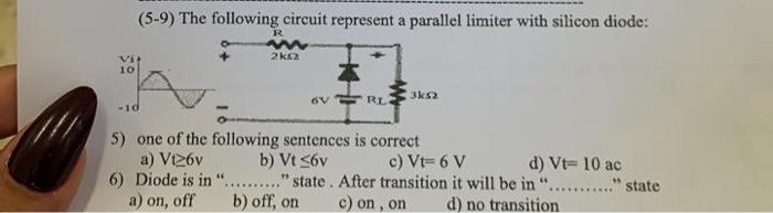 Solved (5-9) The following circuit represent a parallel | Chegg.com