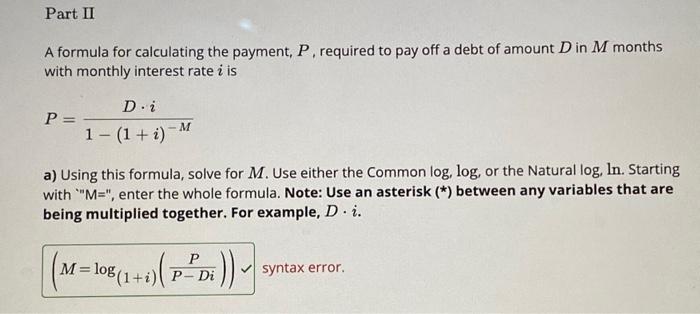 Solved Using the formula for M from question 2, answer the | Chegg.com
